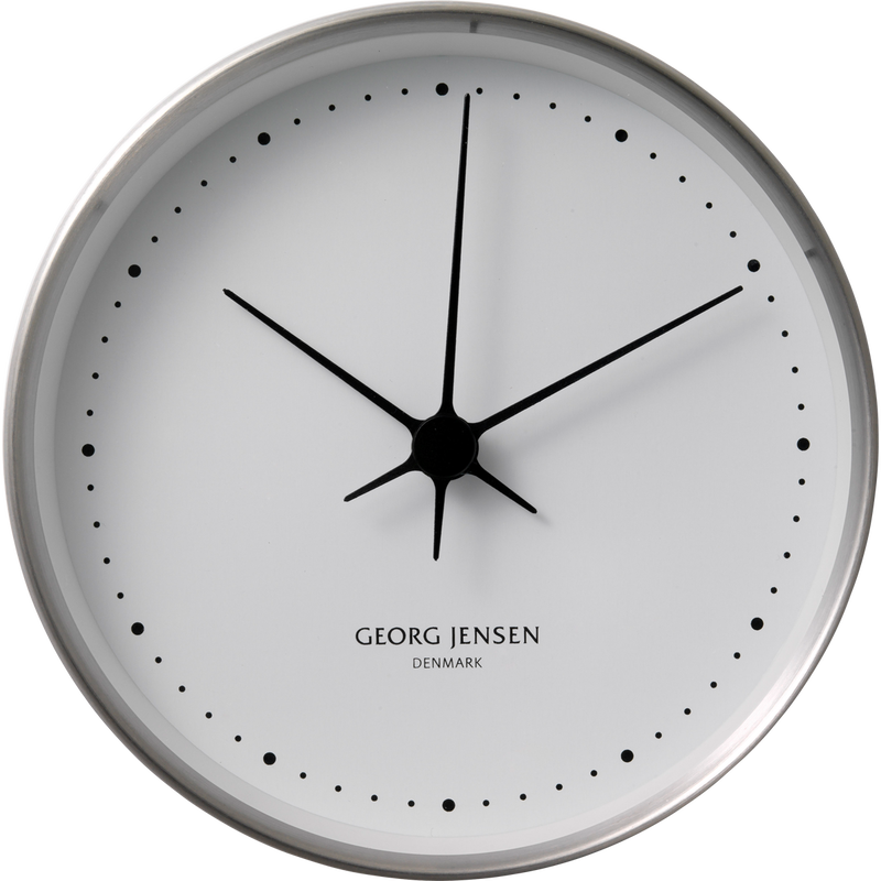 KOPPEL 10 cm wall clock, stainless steel with white dial | Georg Jensen