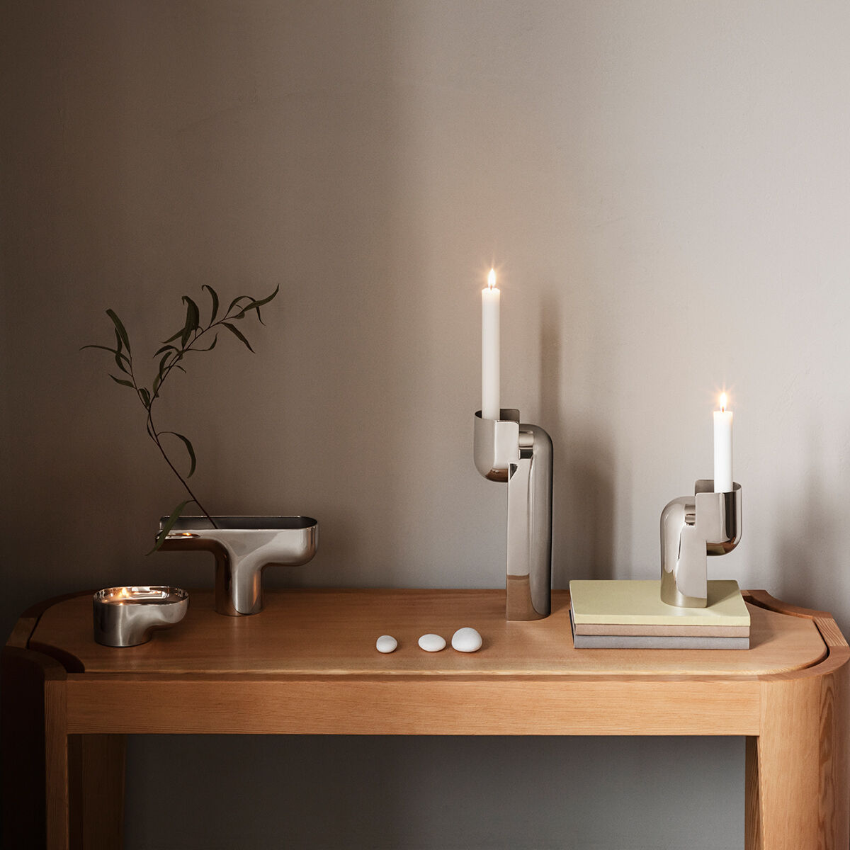NENDO Tealight candleholder in stainless steel