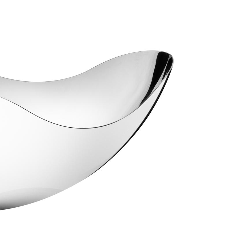 Bloom mirror bowl in stainless steel | Georg Jensen