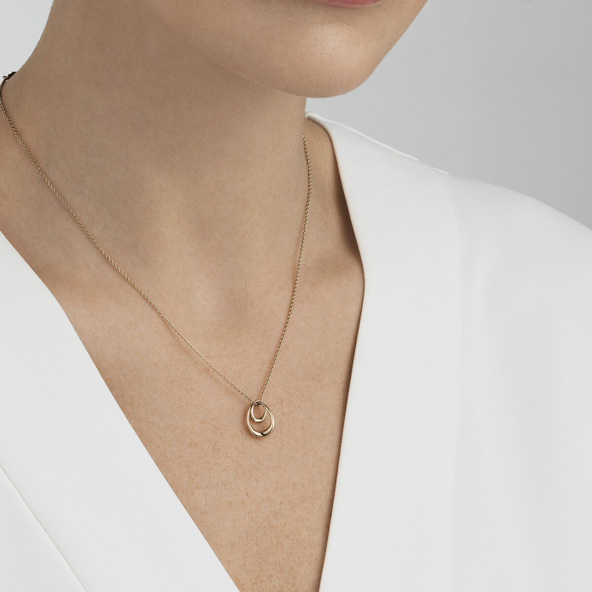 Offspring rose gold mother and daughter pendant I Georg Jensen