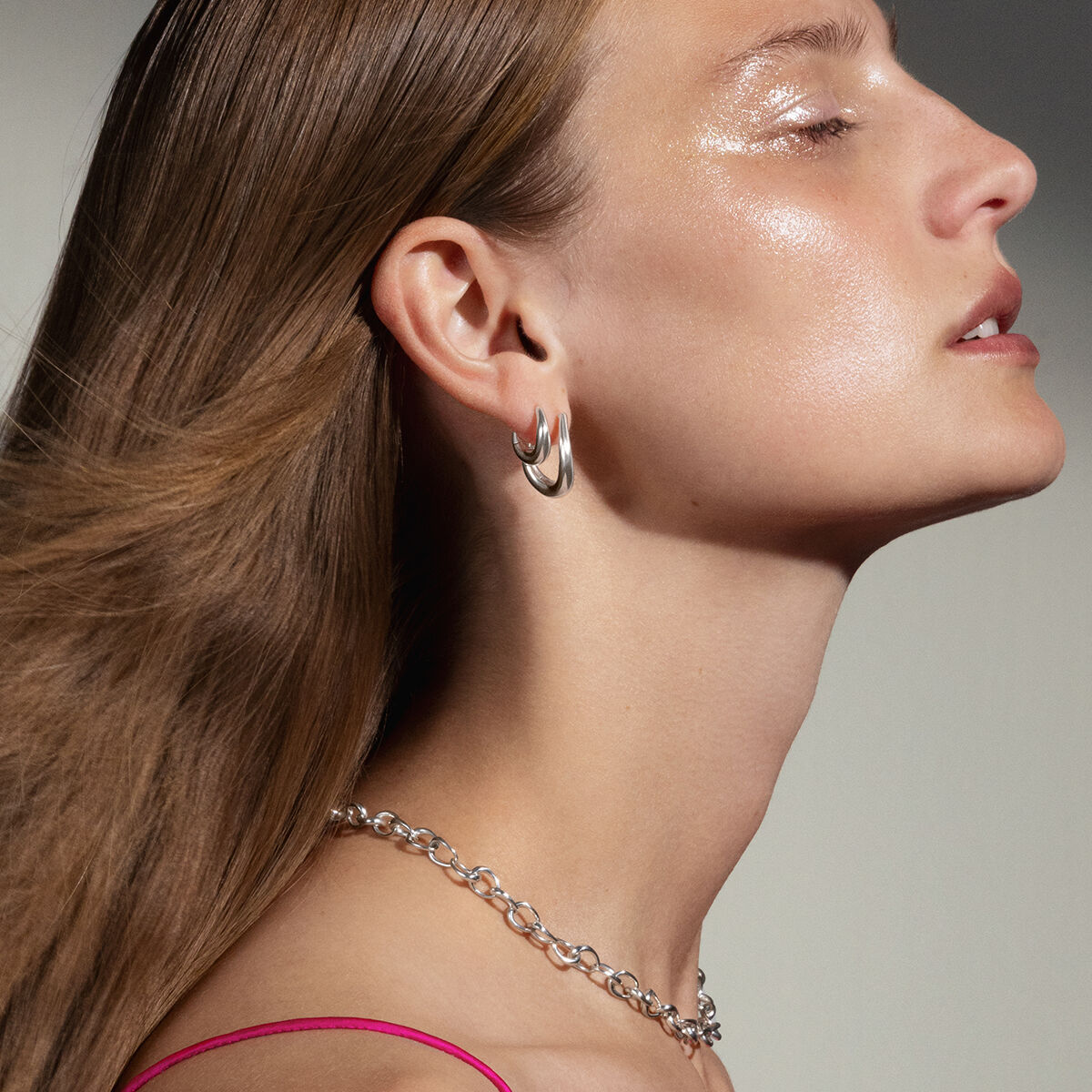 OFFSPRING Link Necklace in sterling silver.