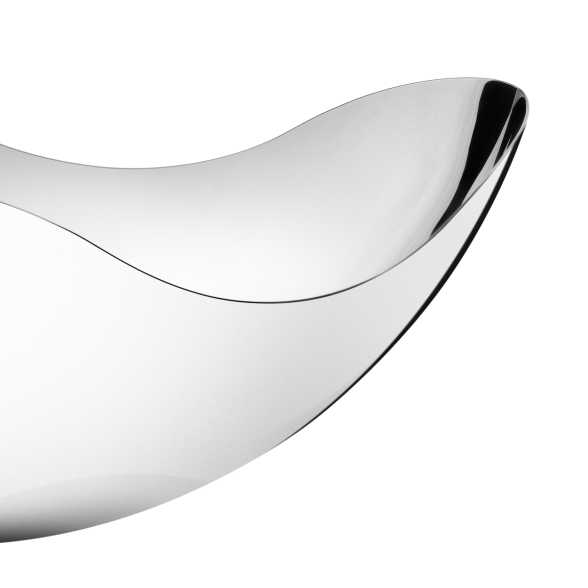 BLOOM sleek mirror bowl in stainless steel, small | Georg Jensen