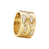 FUSION 3piece ring in 18-karat yellow gold with pavé set diamonds