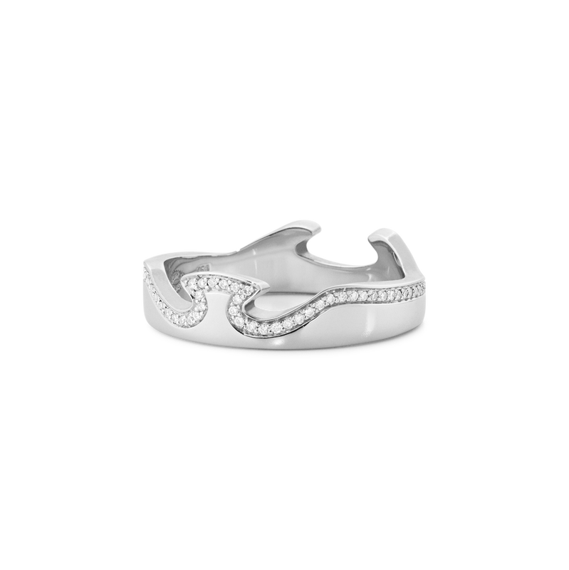 Fusion end ring in 18 ct. white gold with brilliant cut diamonds
