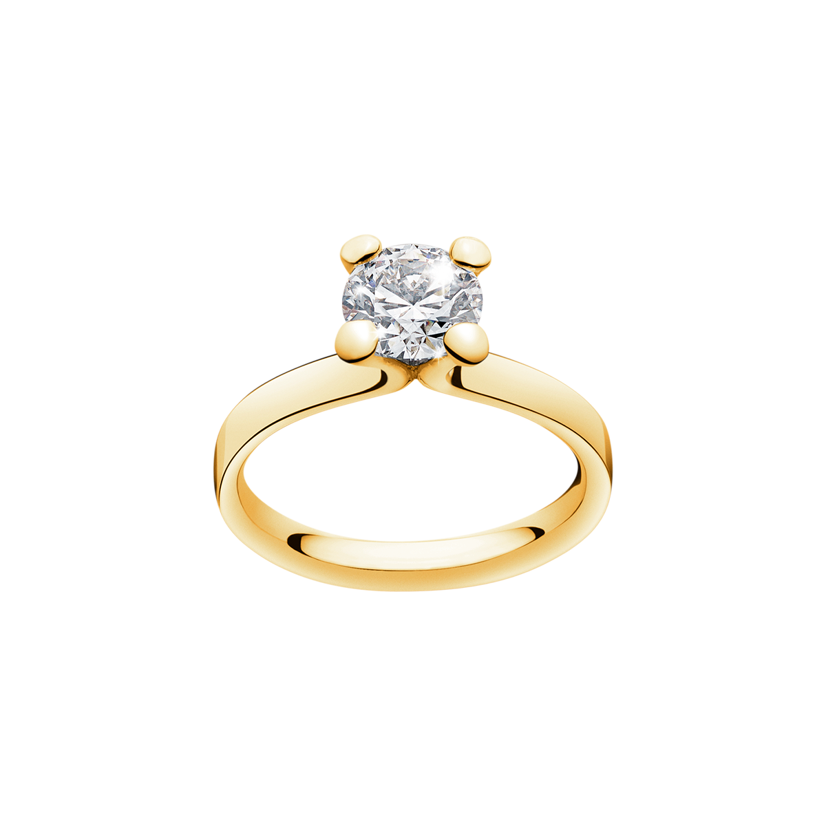MAGIC Solitaire Ring in 18kt yellow gold