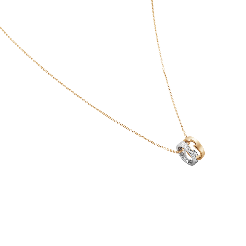 FUSION Open Pendant in gold and diamonds