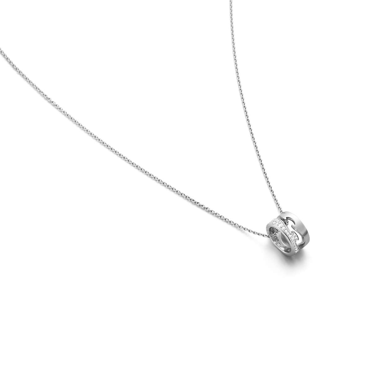 Fusion 18 Kt. white gold open pendant | Georg Jensen