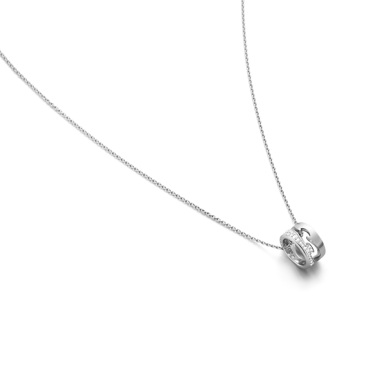 Fusion 18 Kt. white gold open pendant | Georg Jensen