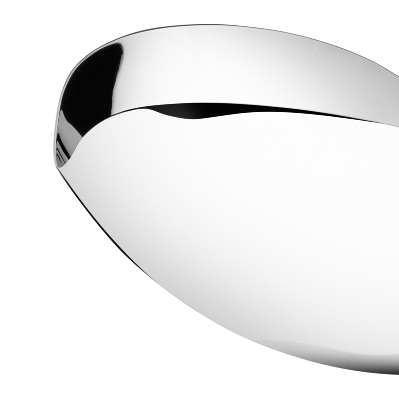 BLOOM sleek mirror bowl in stainless steel, small | Georg Jensen