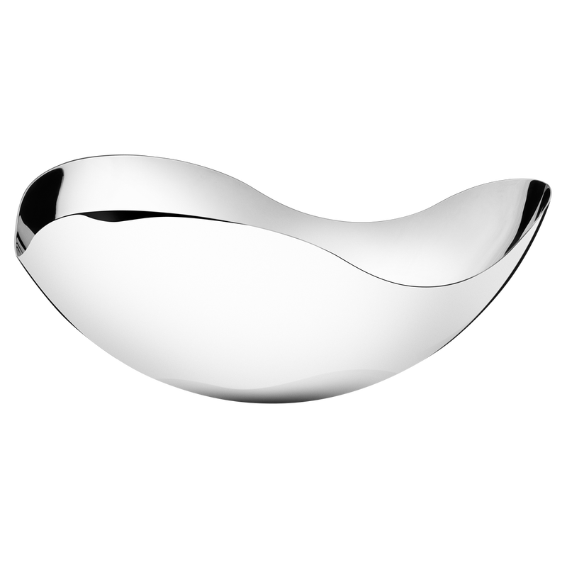 Bloom mirror bowl in stainless steel | Georg Jensen