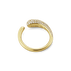 MERCY Organischer Mini-Ring aus Gelbgold mit Diamanten