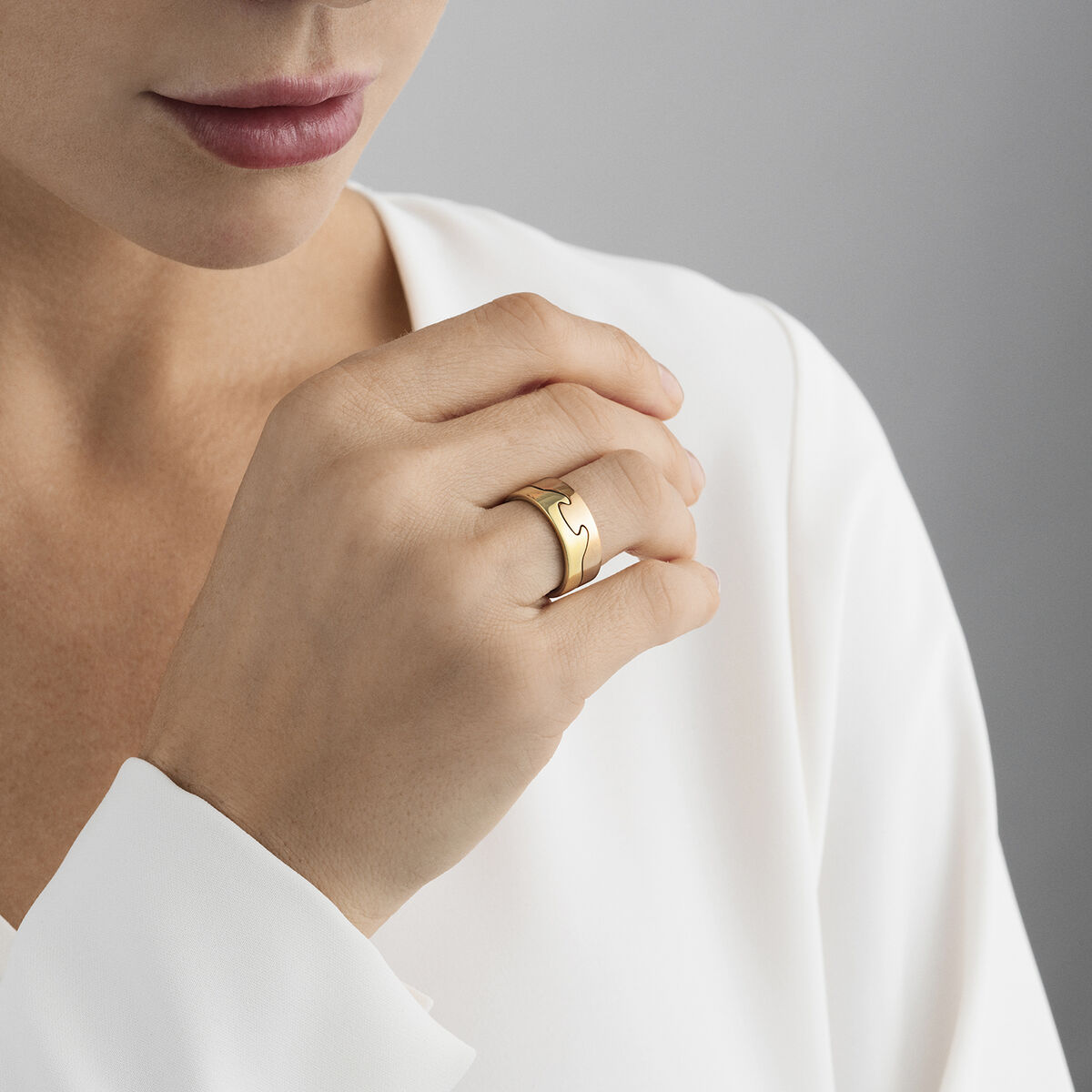 Fusion iconic end ring in 18 ct. rose gold | Georg Jensen