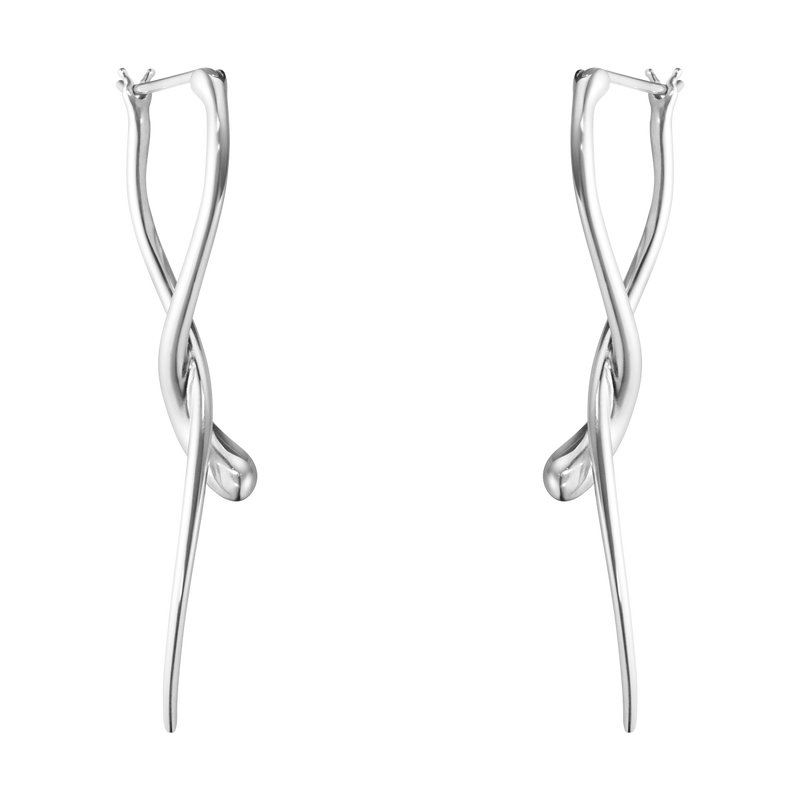 Mercy long dangle earring in sterling silver | Georg Jensen