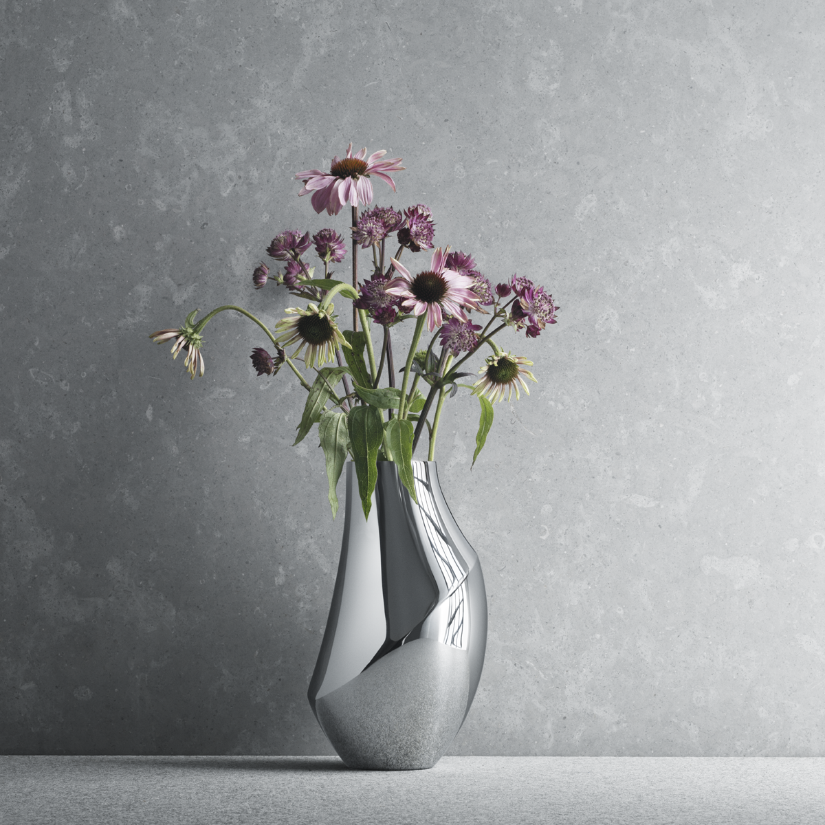 FLORA vase - modern design in stainless steel | Georg Jensen