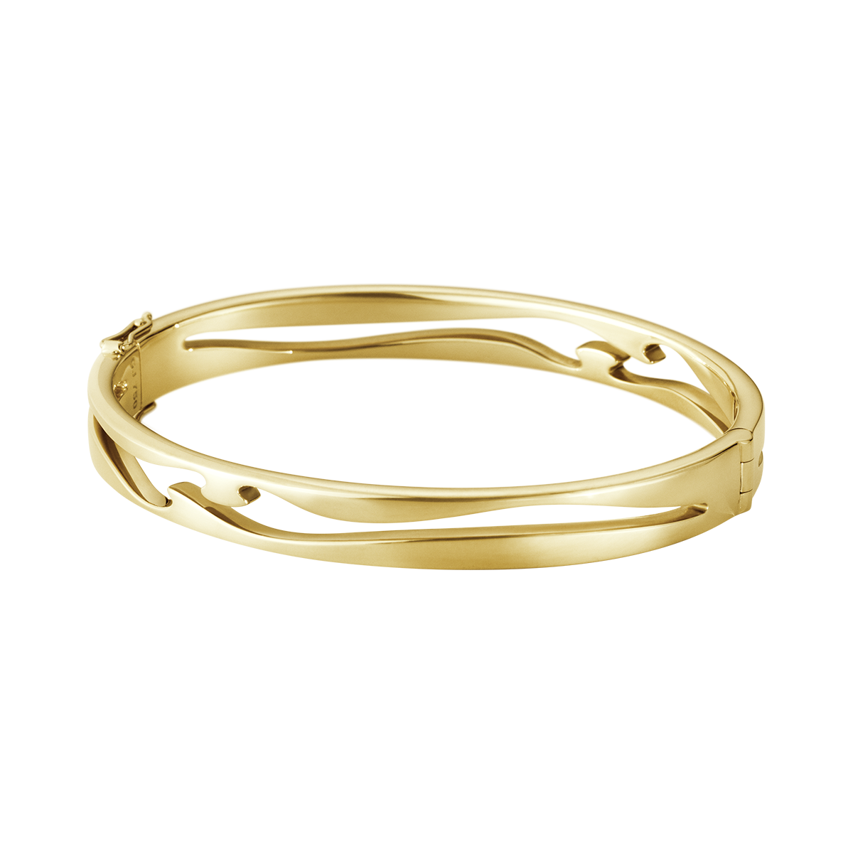 Fusion 18kt yellow gold open bangle | Georg Jensen