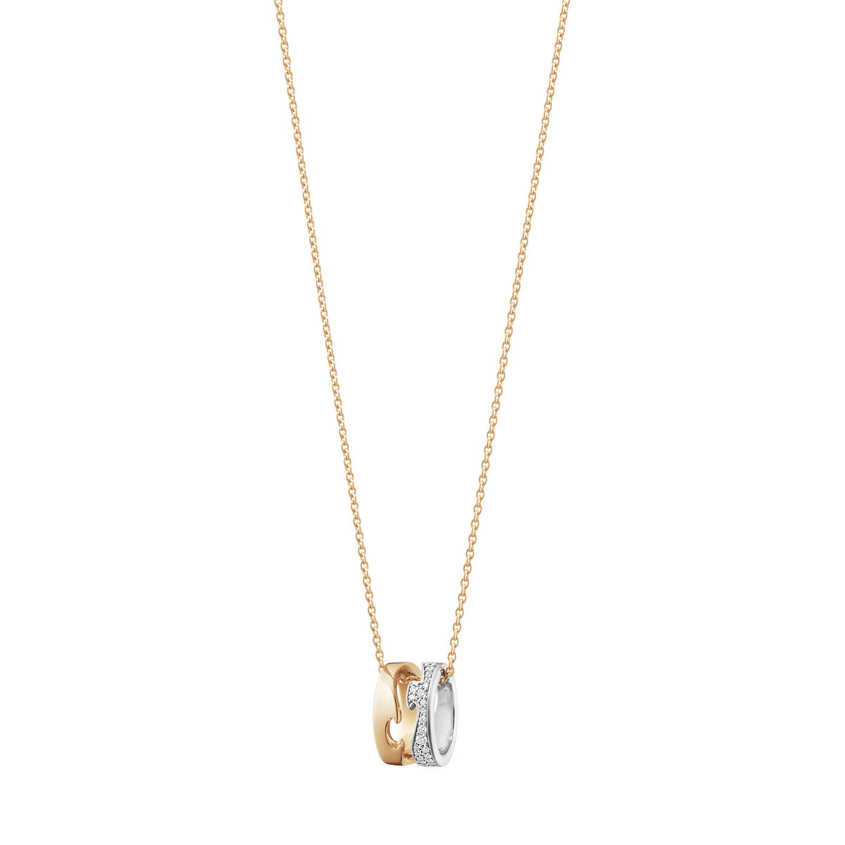 FUSION Open Pendant in gold and diamonds