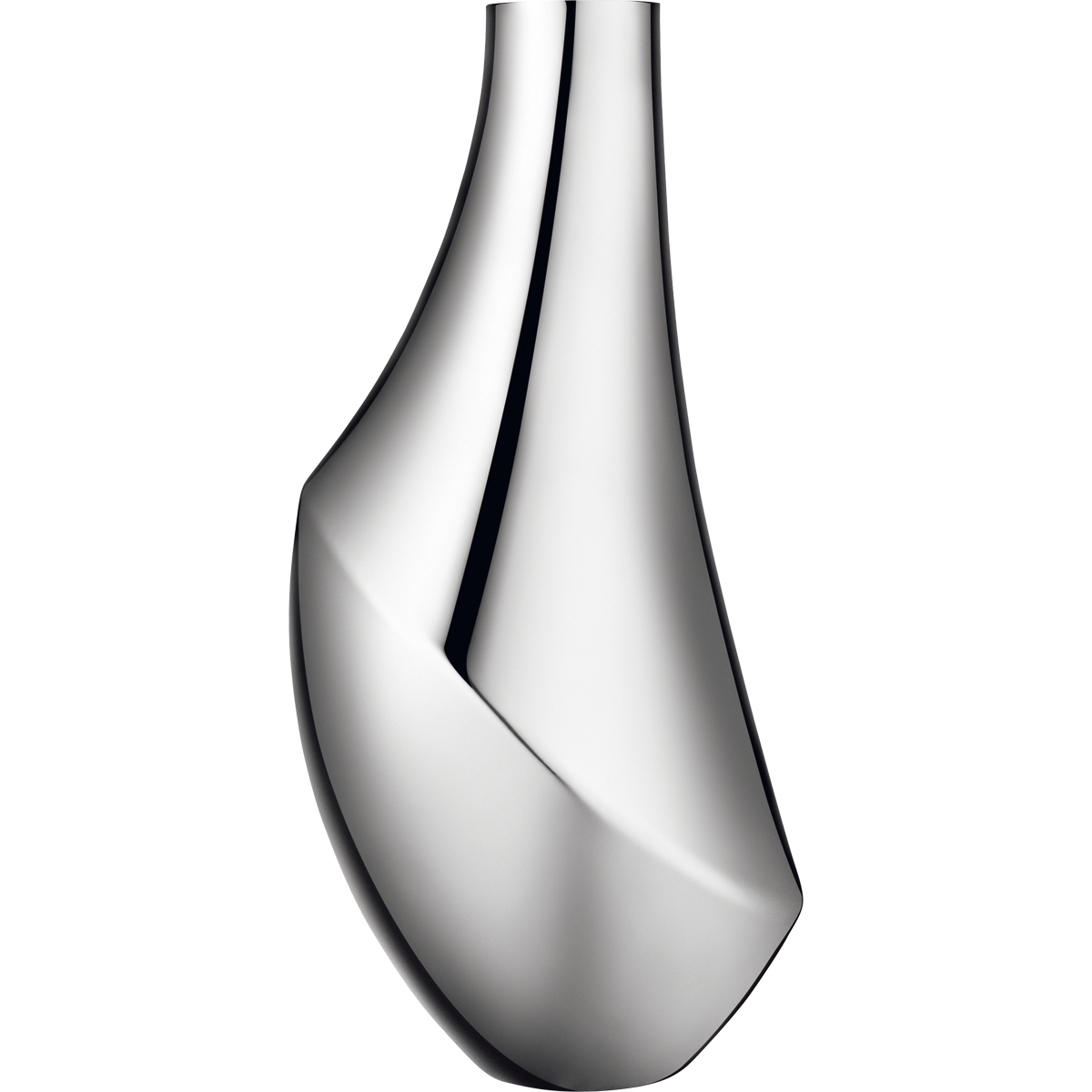 Flora large stainless steel flower vase | Georg Jensen