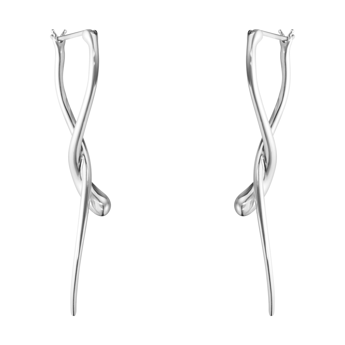 Mercy long dangle earring in sterling silver | Georg Jensen