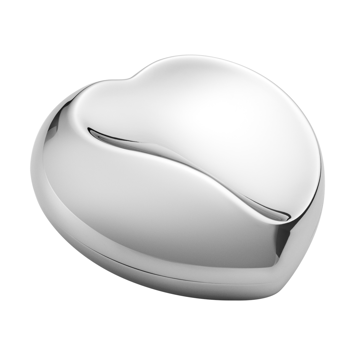 HEART BOX, Small, in polished stainless steel
