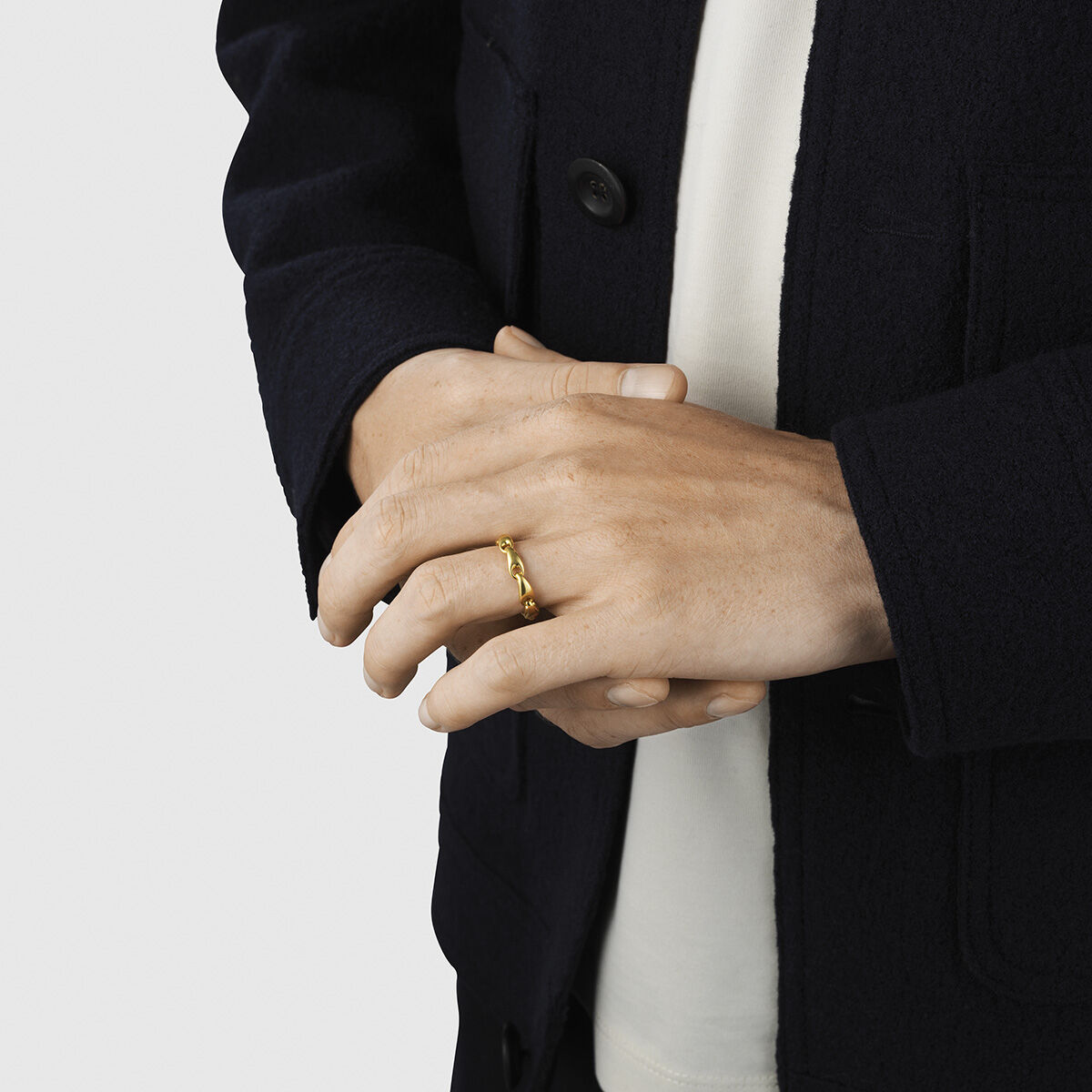 REFLECT Link ring in 18kt gold