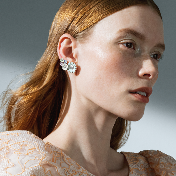 Ear cuffs in sterling silver, gold and diamonds - Georg Jensen