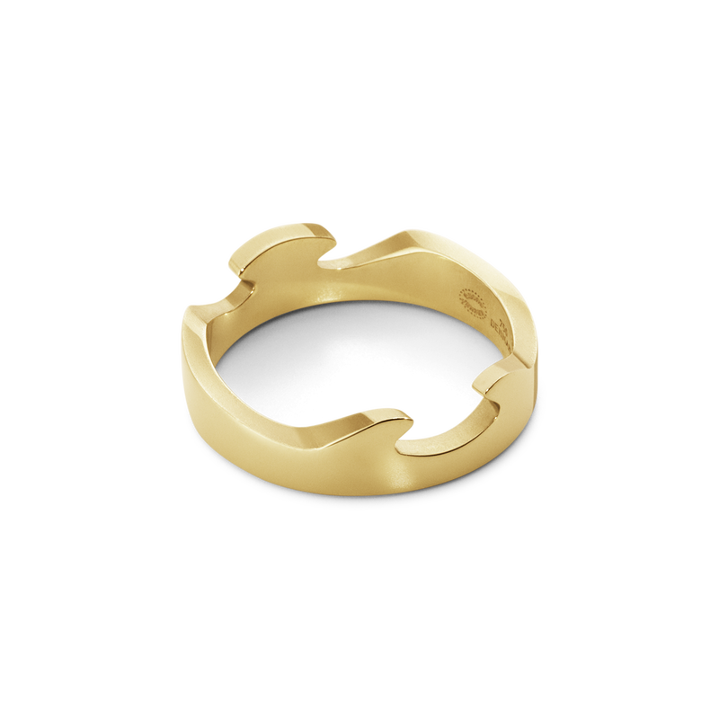 FUSION end ring in yellow gold | Georg Jensen