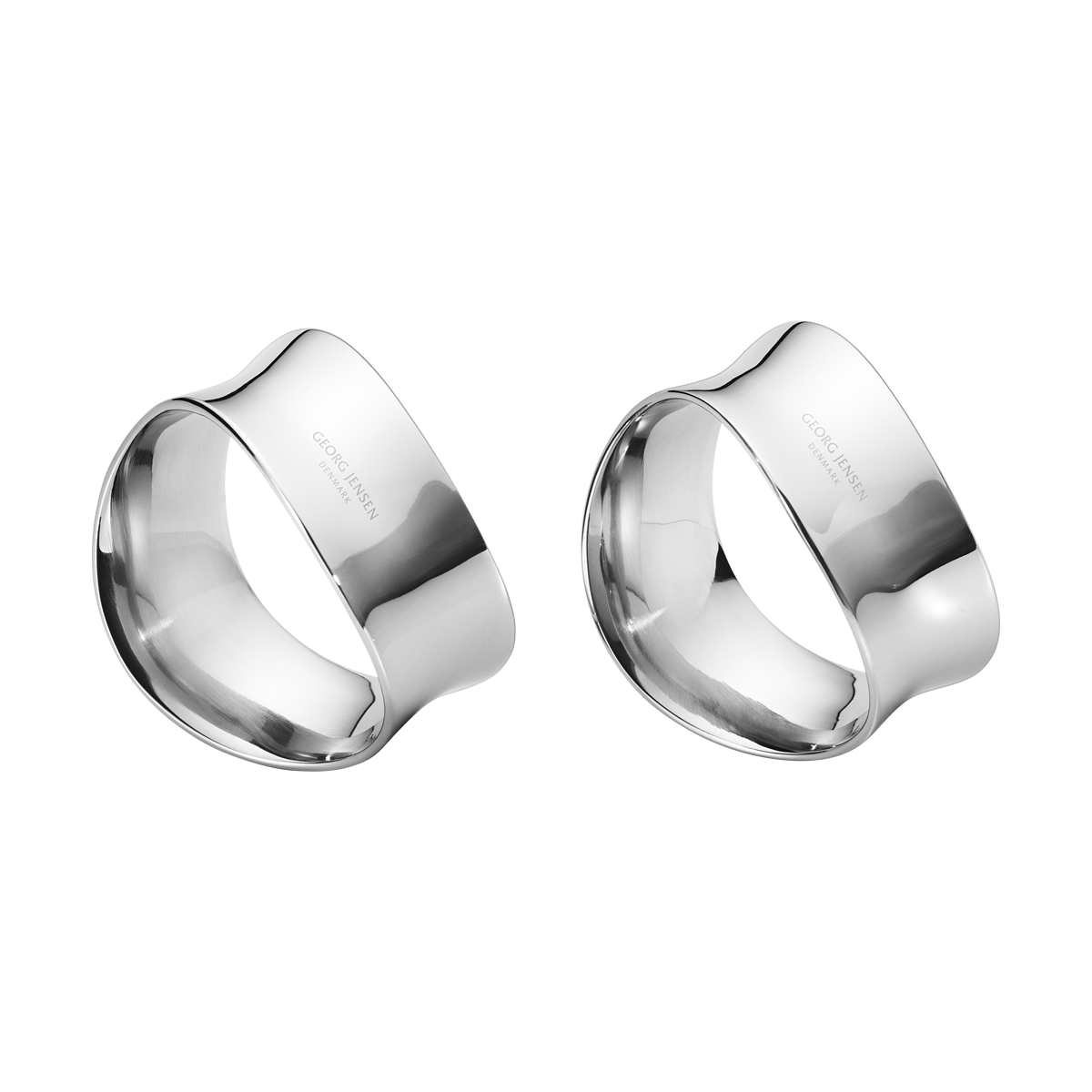 COBRA Napkin Rings, 2pcs, in stainless steel.
