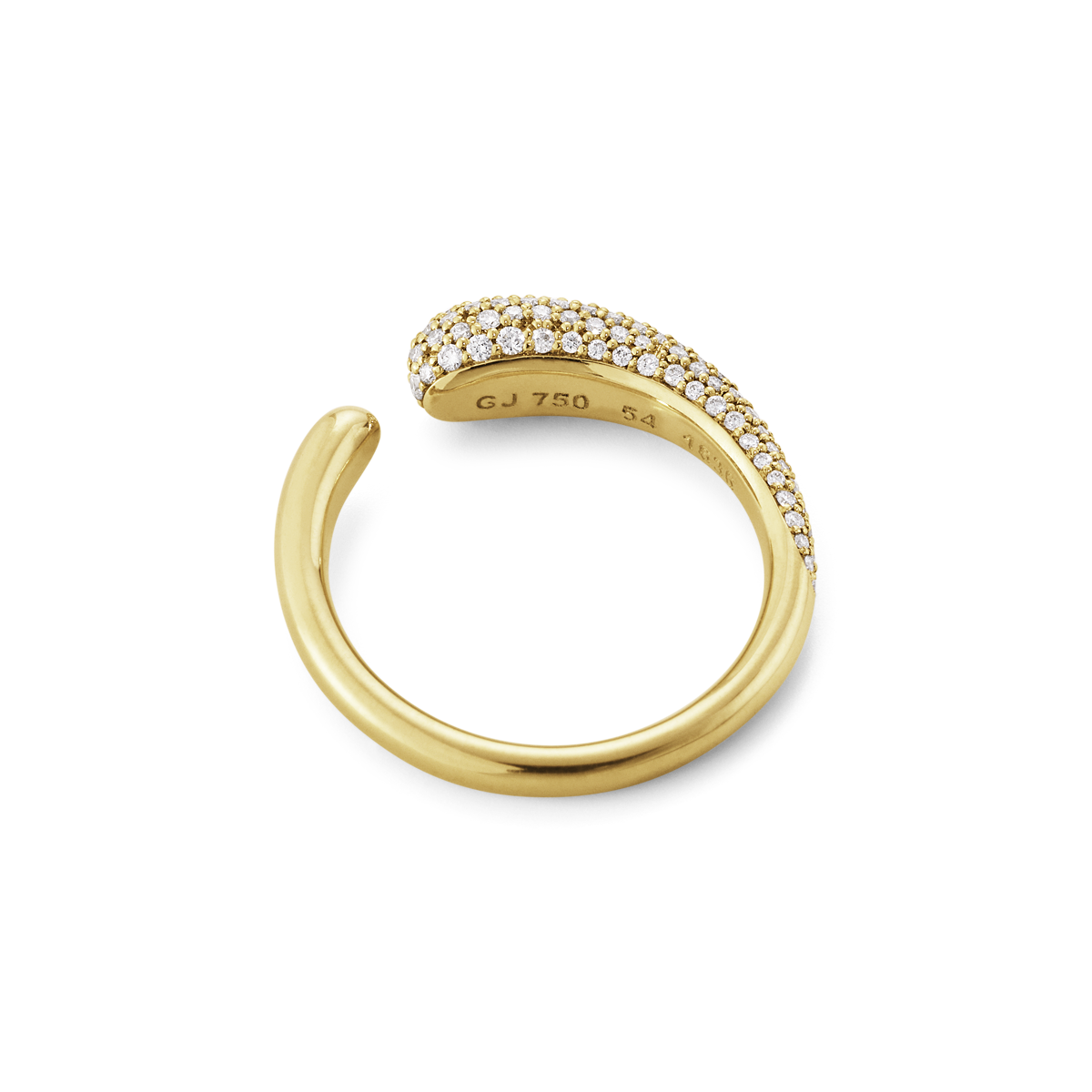 MERCY organic mini ring in yellow gold with diamonds