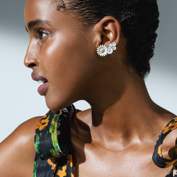 Ear cuffs in sterling silver, gold and diamonds - Georg Jensen