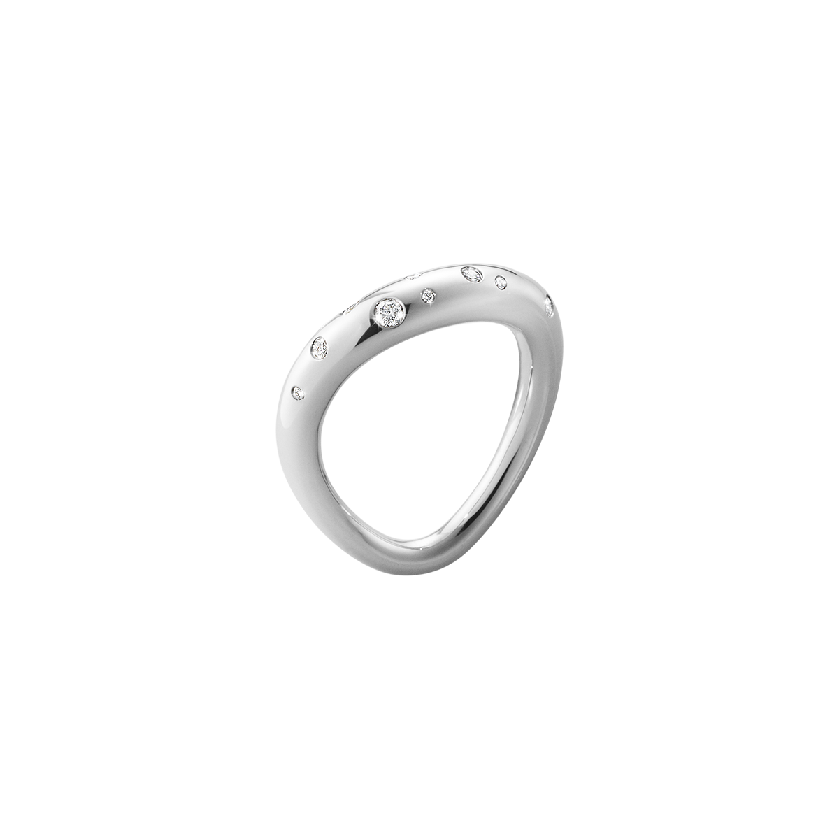 Offspring silver and diamond ring for women | Georg Jensen