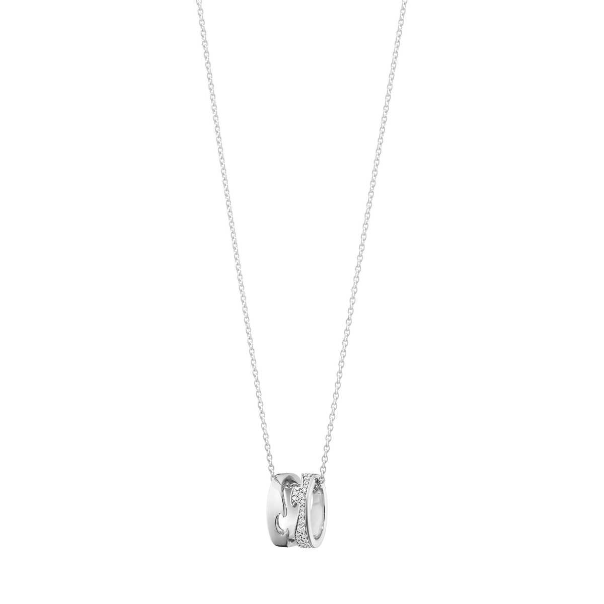 Fusion 18 Kt. white gold open pendant | Georg Jensen